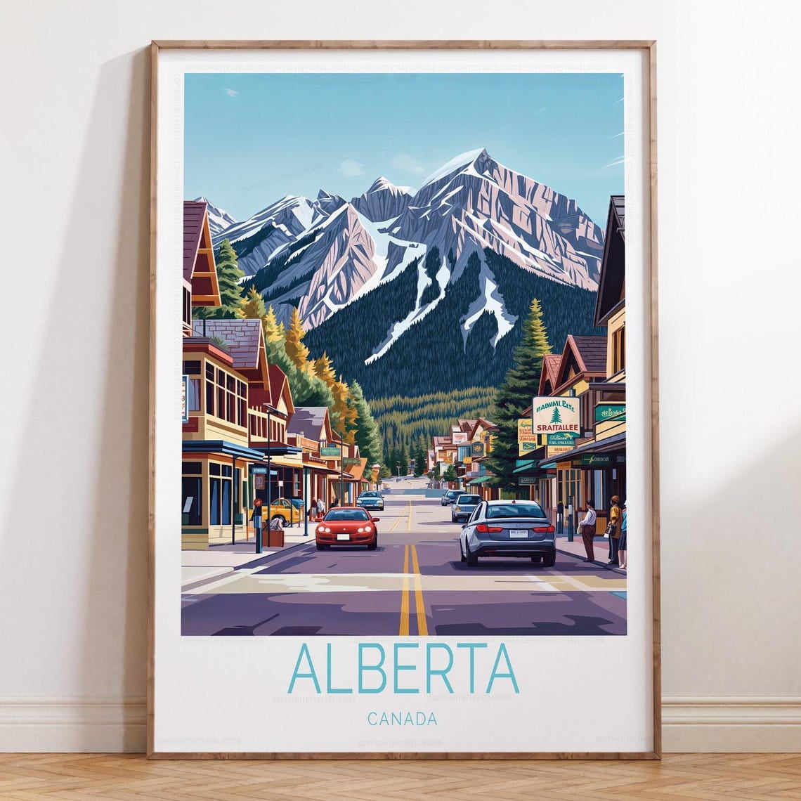 Alberta Canada Travel Poster, Canada Travel Wall Art, Alberta Travel ...