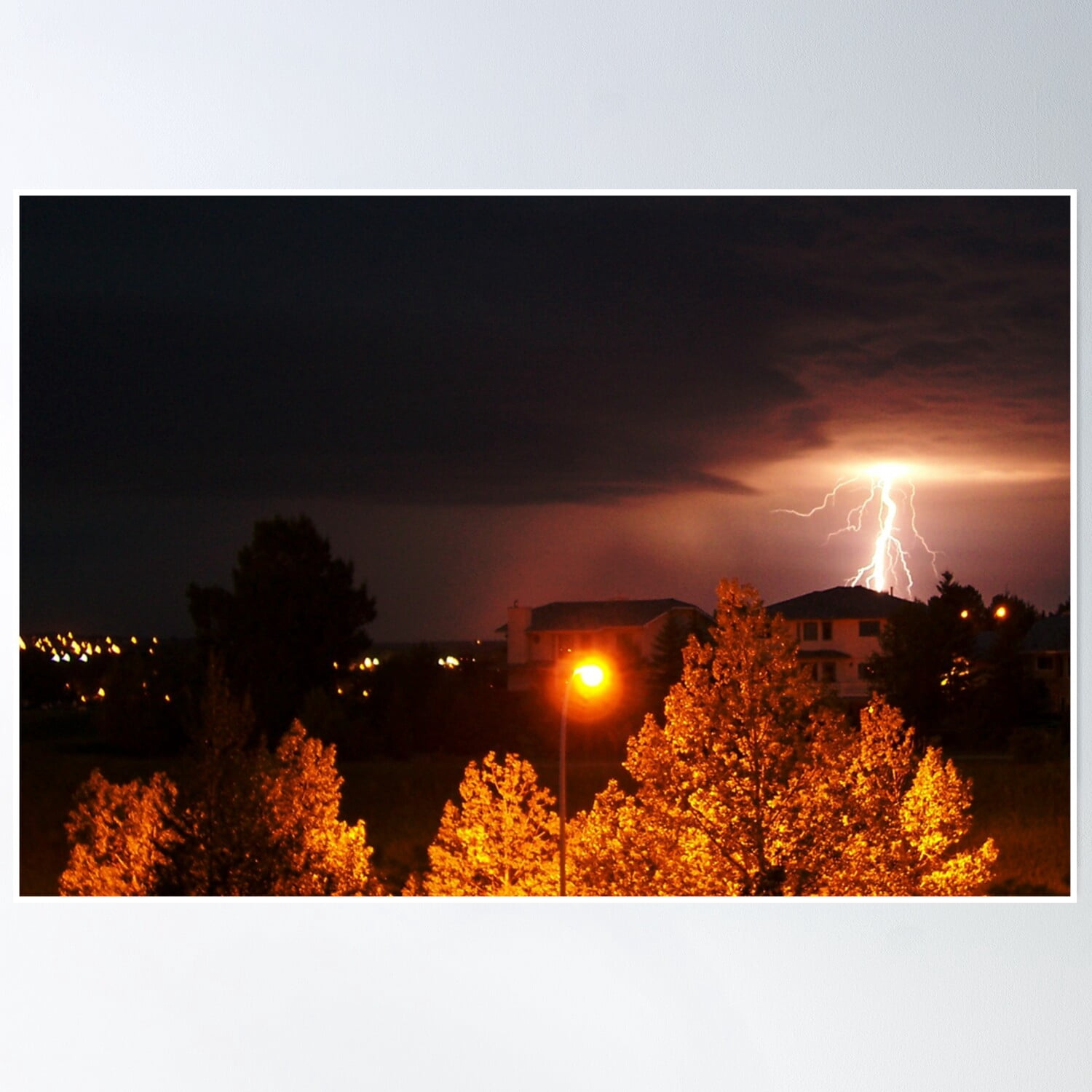 Alberta Lightning Poster Wall Art, Modern Wall Decor, 8x12 UNFRAMED ...