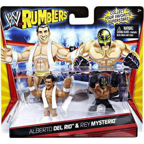 Alberto Del Rio & Rey Mysterio Mini Figure 2-Pack Rumblers Series 1 ...