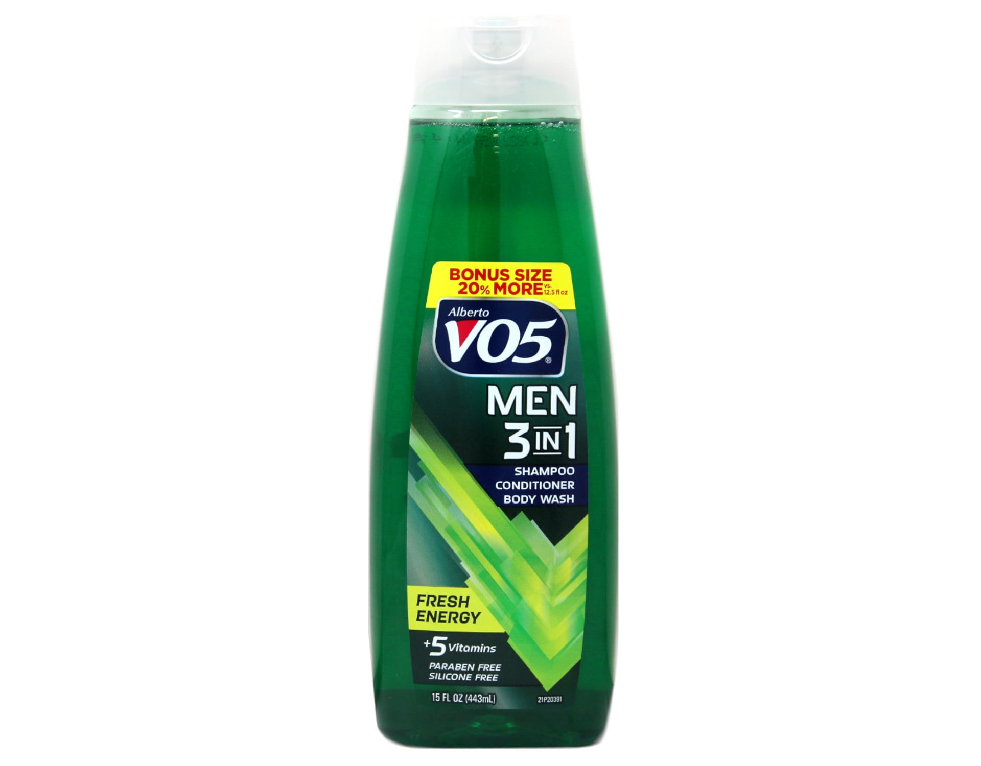 Alberto V05 Men's 3 In 1 Shampoo Conditioner Body Wash Fresh Energy 12. ...
