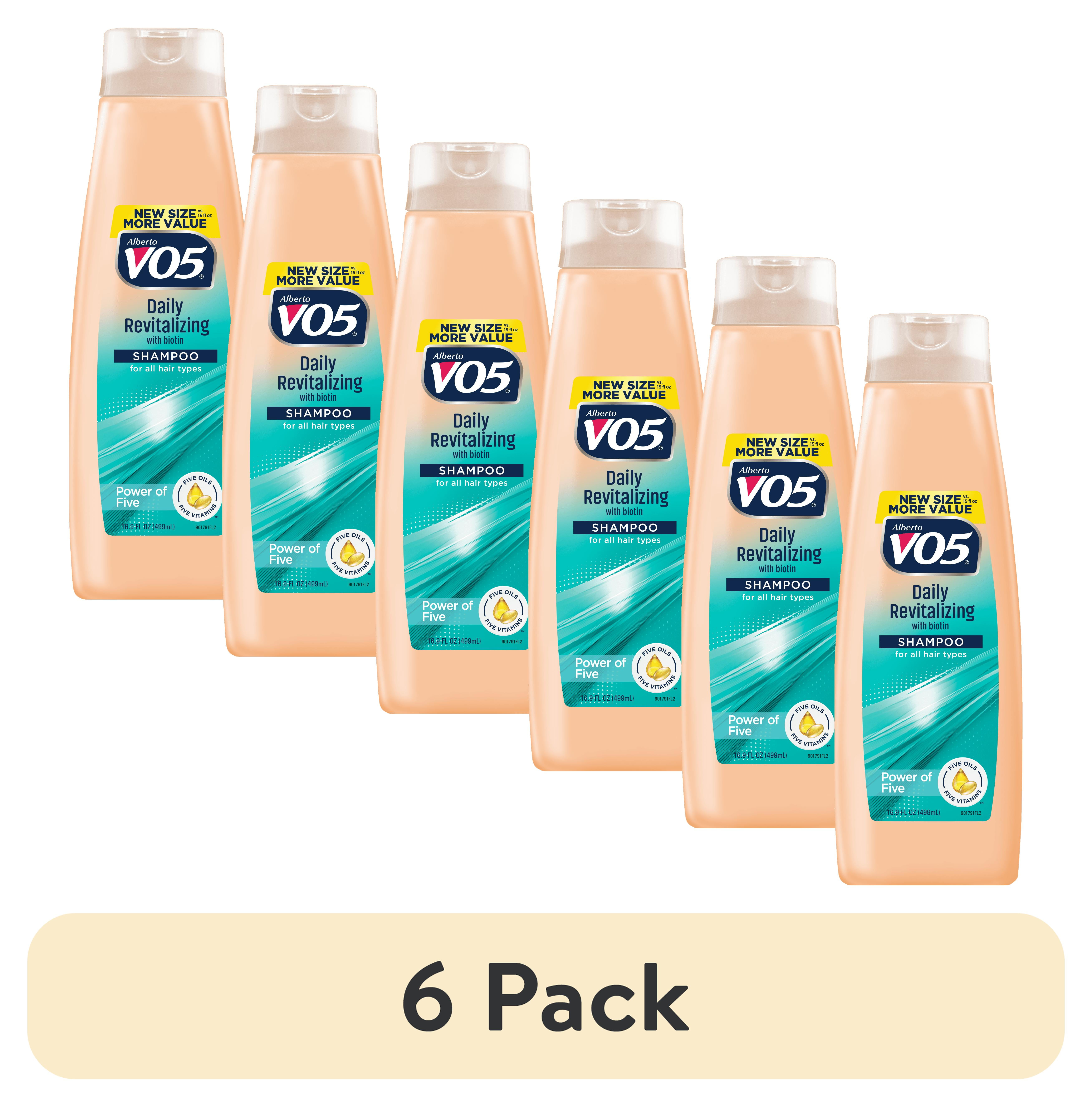 (6 pack) Alberto VO5 Daily Revitalizing Shampoo with Biotin, for All Hair Types,16.9 fl oz ...