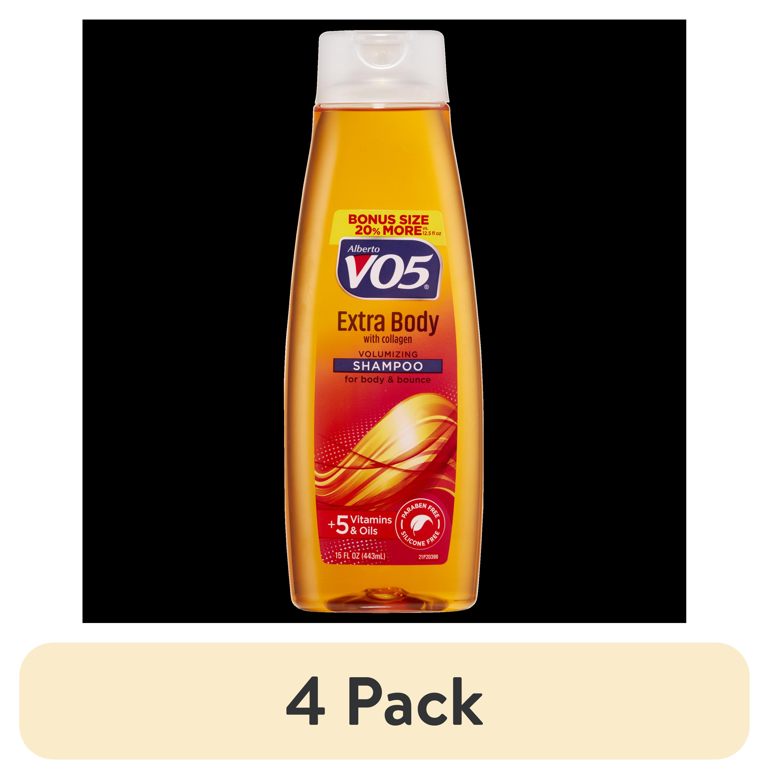 (4 pack) Alberto VO5 Extra Body Hair Shampoo, with Collagen, for ...