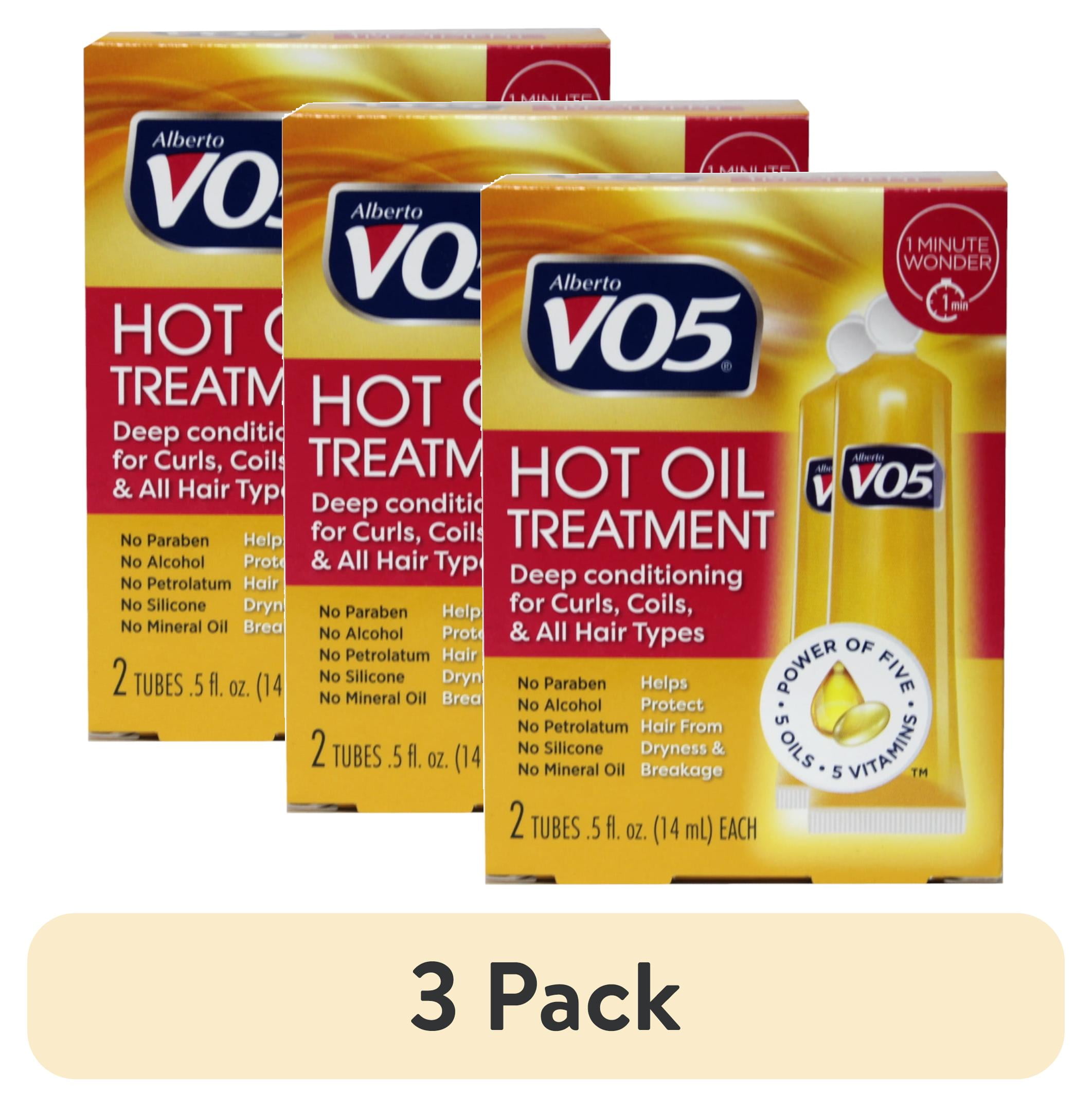 (3 pack) Alberto VO5 Moisturizing Hot Oil Treatment, 0.5 Ounce, 2-Count ...