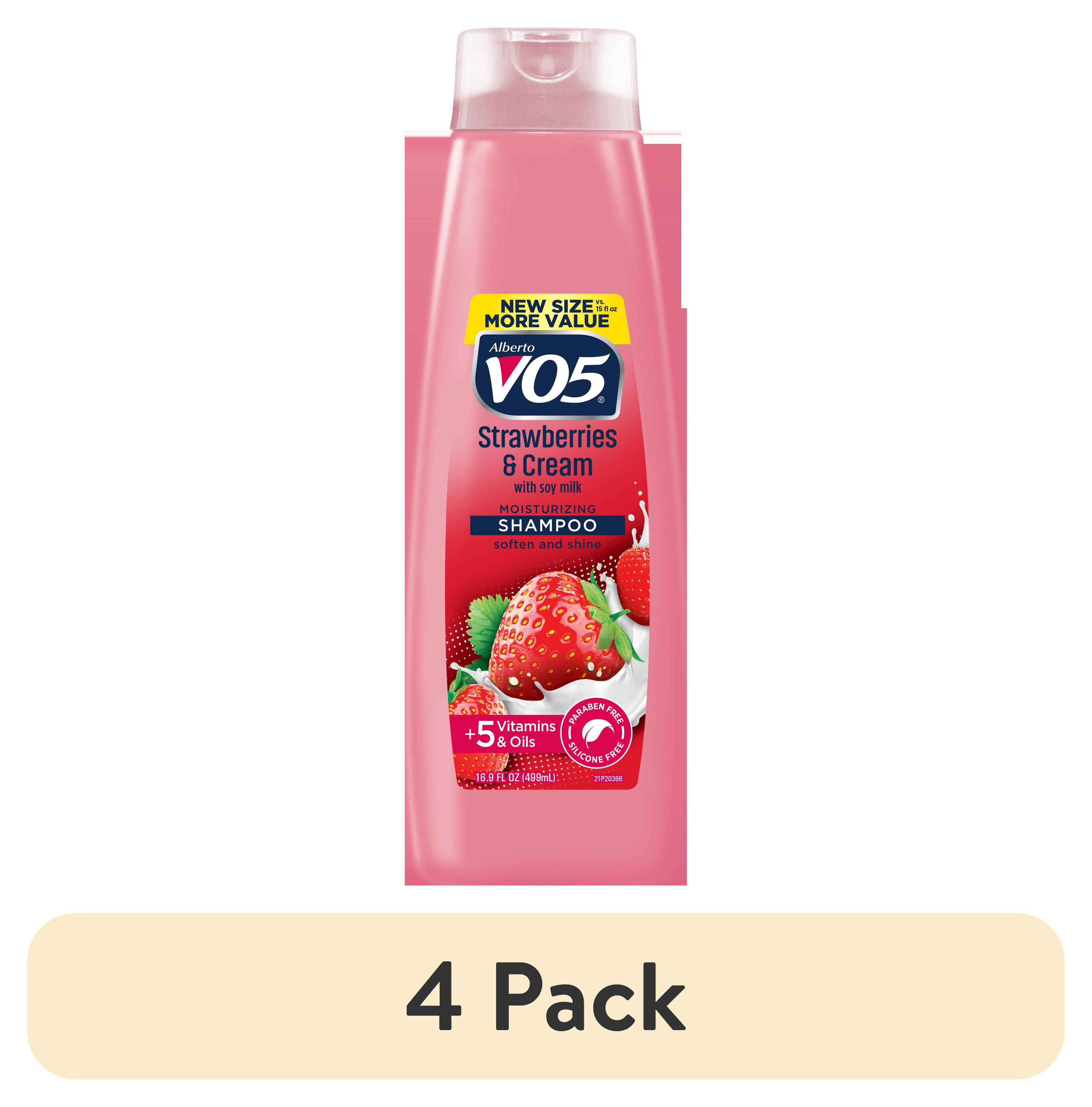 (4 pack) Alberto VO5 Strawberries & Cream Moisturizing Shampoo with Soy ...