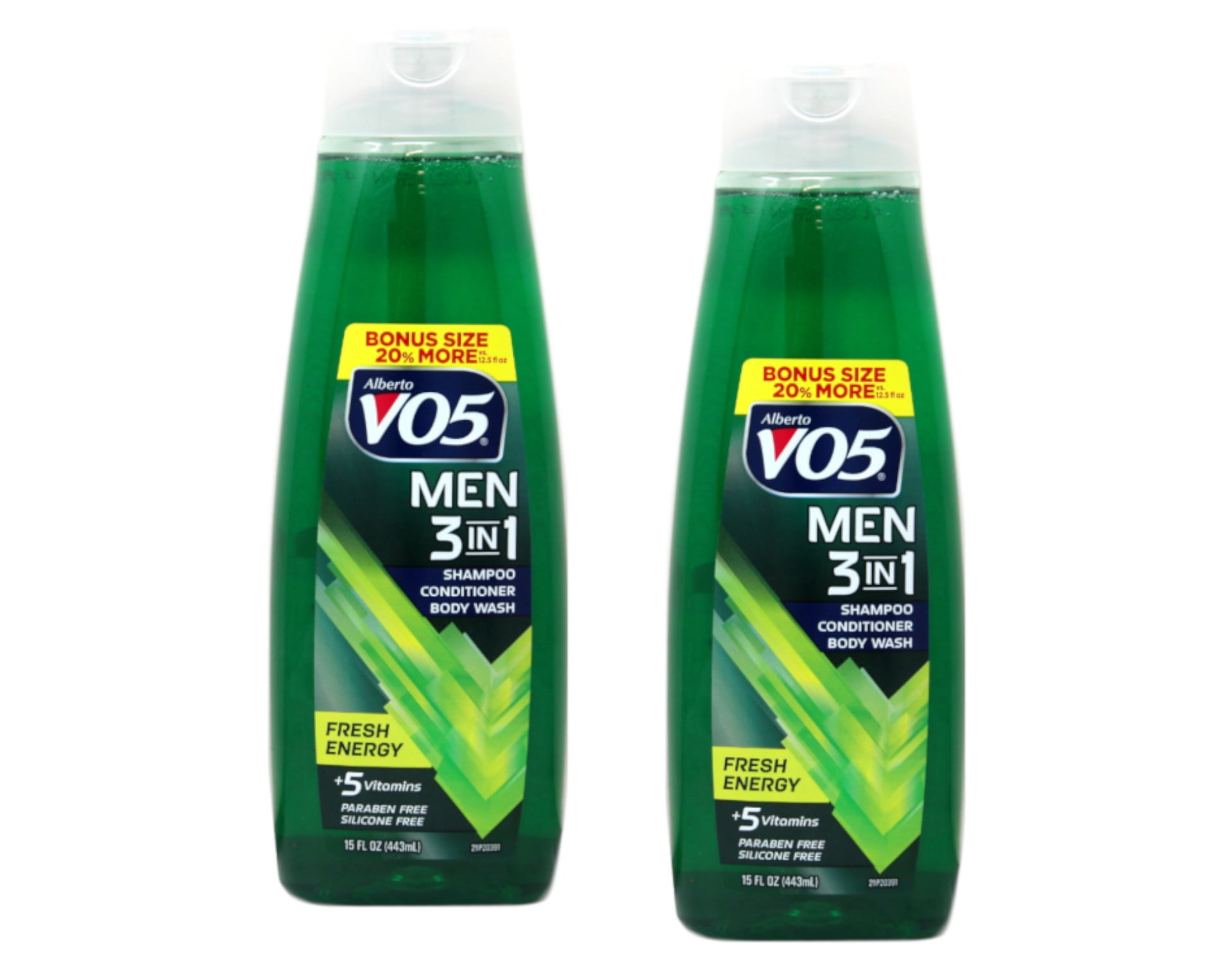 Alberto Vo5 Men 3-In-1 Shampoo Conditioner Body Wash Fresh Energy Scent 15 Fl. Oz. (2 Pack ...