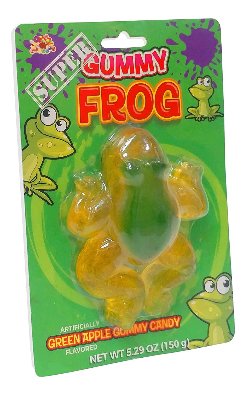Alberts Super Frog Green Apple Flavored Gummy Candy, 5.29 Ounce Blister ...