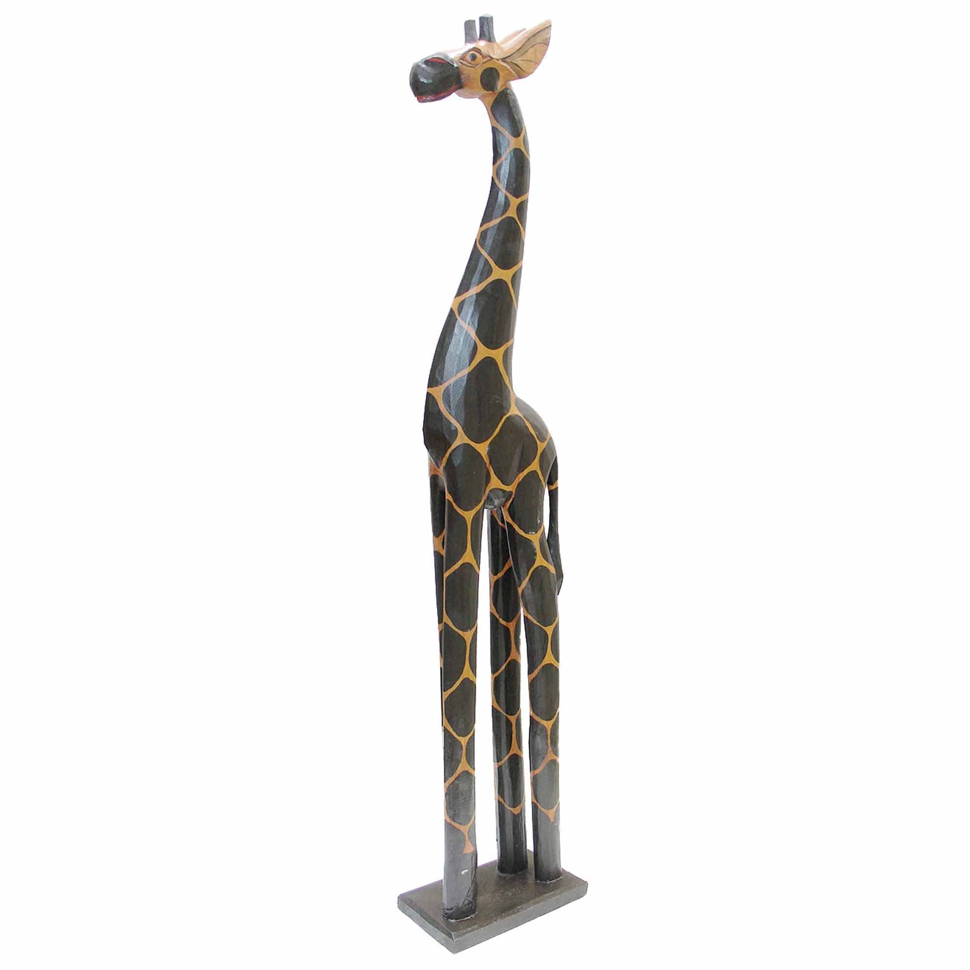 Albesia Native Wood Tall Hand-crafted Giraffe Statues Striking Designs ...