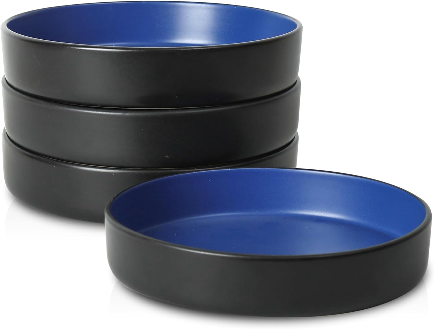 Albie Stoneware Bowl Set, 4-Piece Pasta Bowls for Kitchen, Ceramic ...