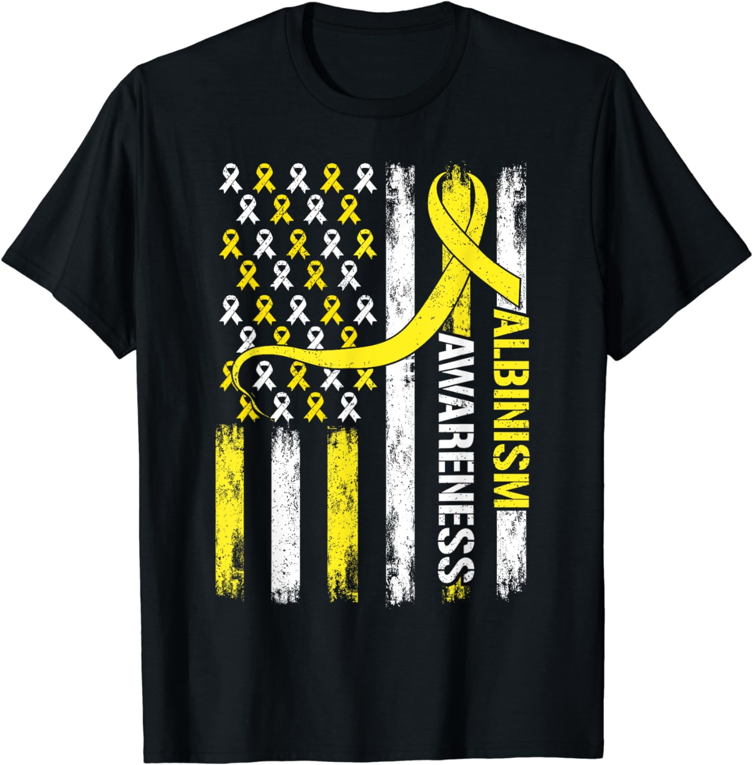 Albinism Awareness Month American Flag Ribbon T-Shirt - Walmart.com