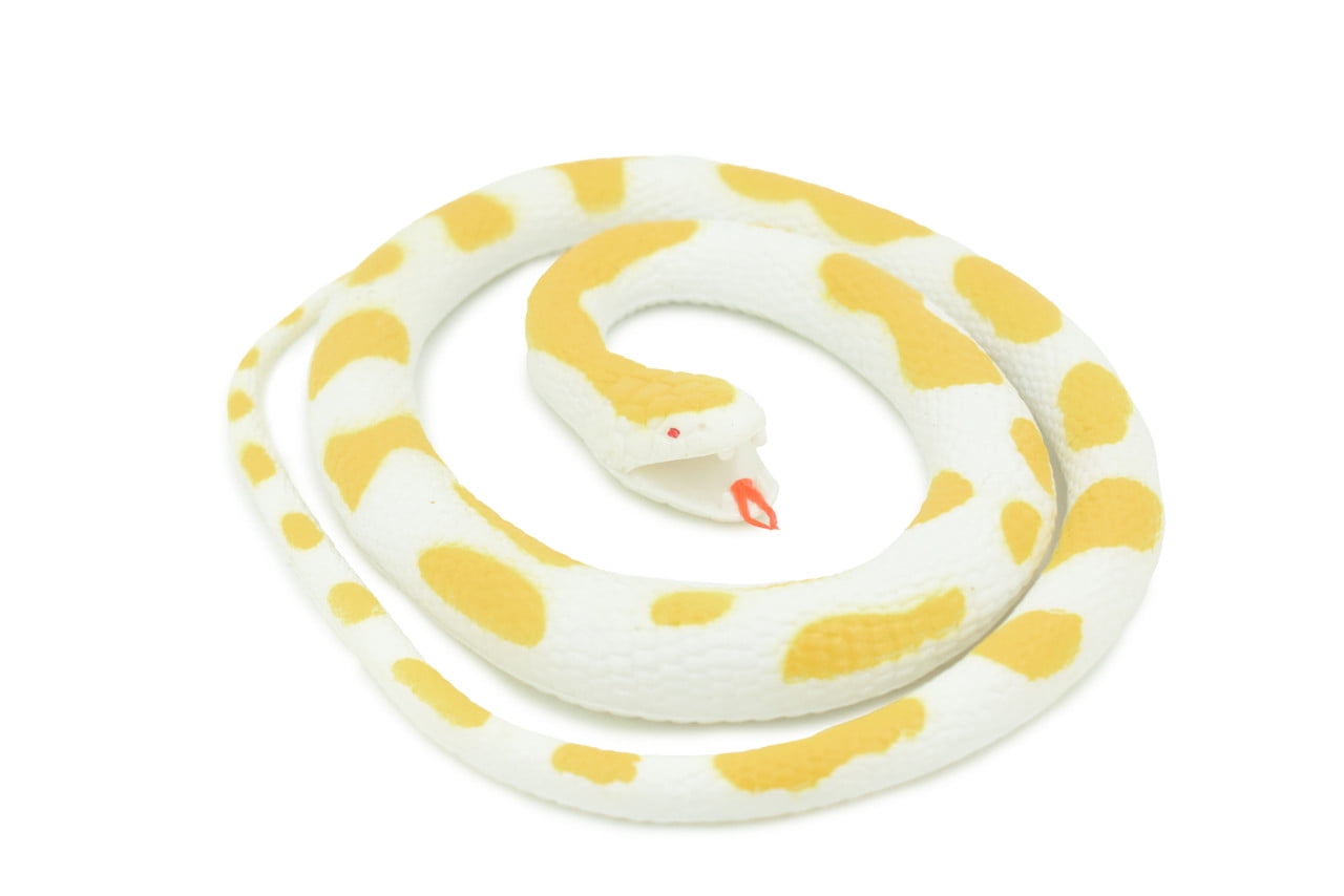 Albino Python Snake, Very Nice Rubber Reptile Design, Educational, Toy, Kids, Realistic Figure ...