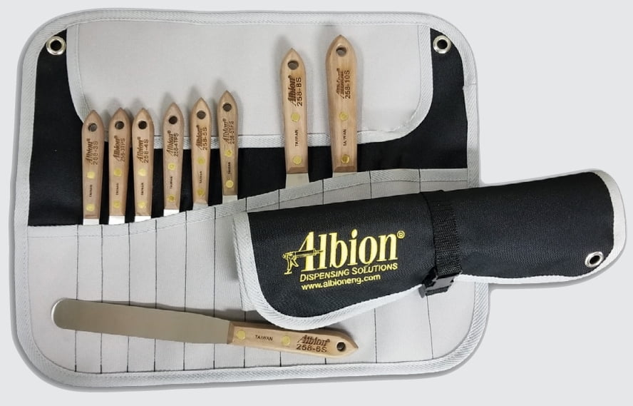Albion 258-G01 9-Piece Classic Spatula Set in Tool Wrap - Walmart.com