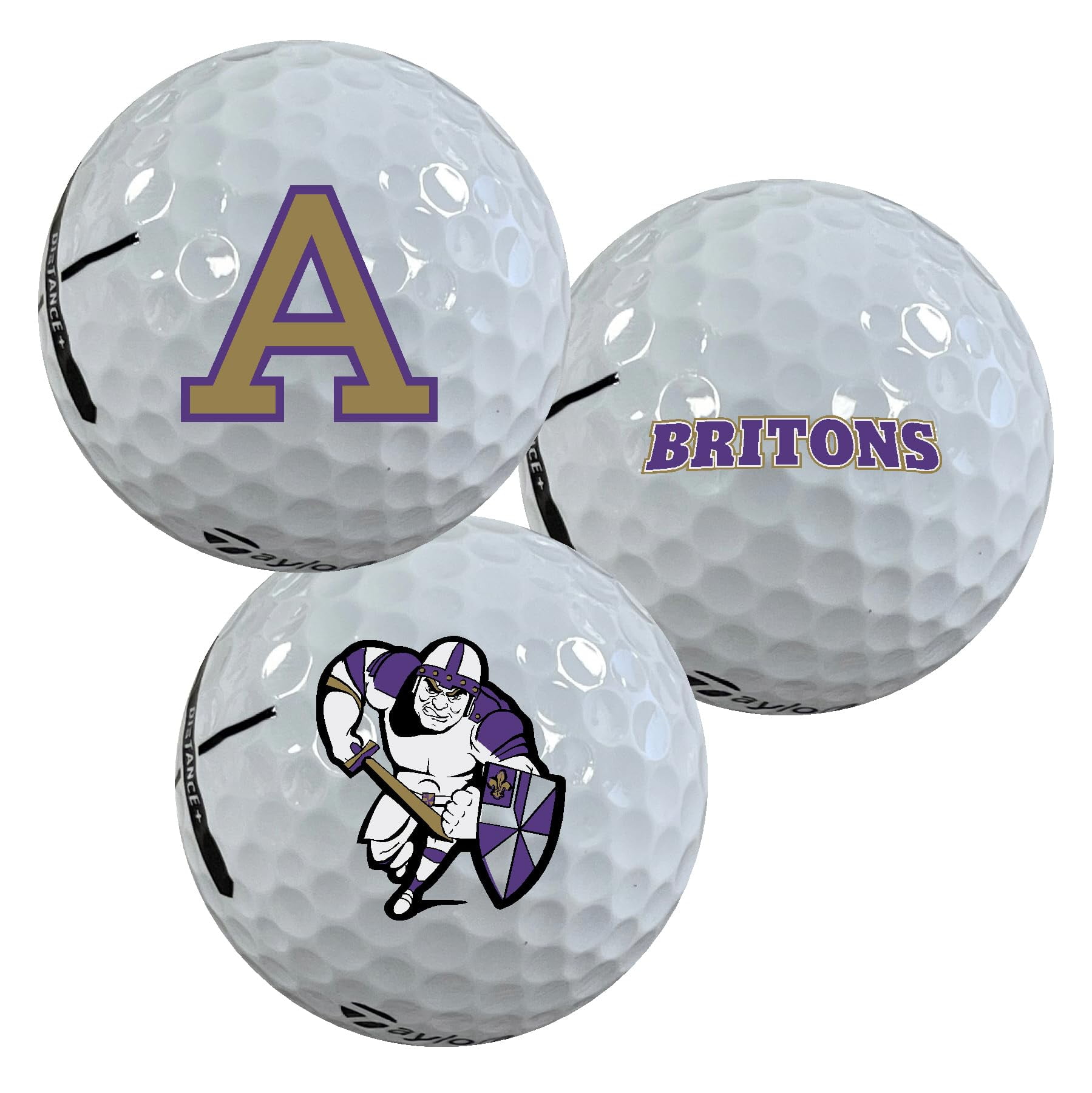 Albion College Britons Logo Edition Taylormade Distance+ Golf Balls 12 ...