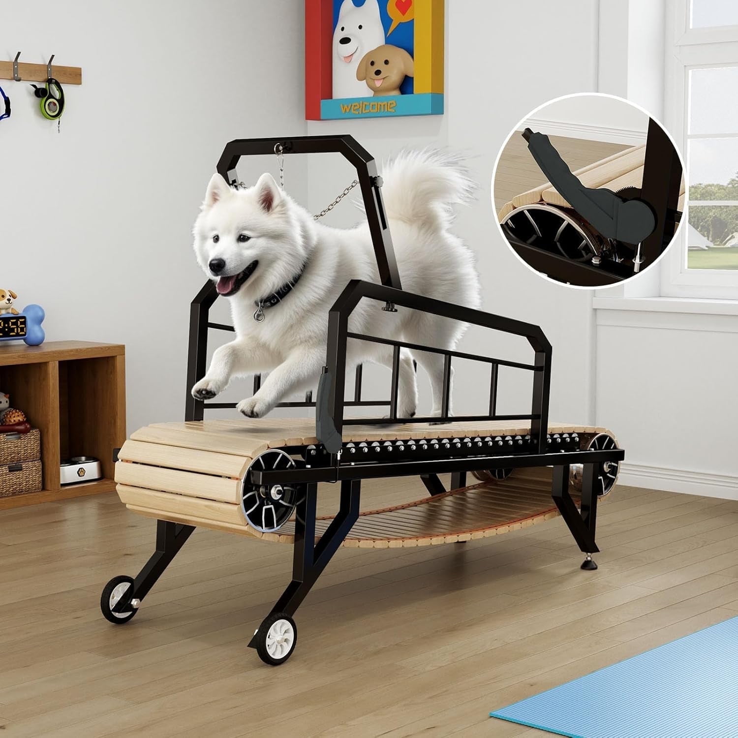 Jocisland Dog Treadmill for Medium and Large Dogs with Pace Adjustable ...