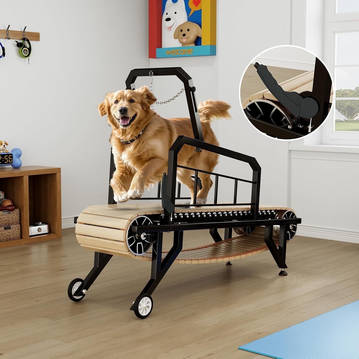 Albott Dog Treadmill for Medium and Large Dogs with Pace Adjustable ...
