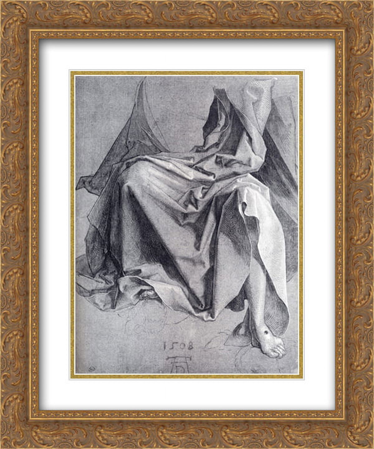 Albrecht Durer 2x Matted 20x24 Gold Ornate Framed Art Print 'Study Of ...