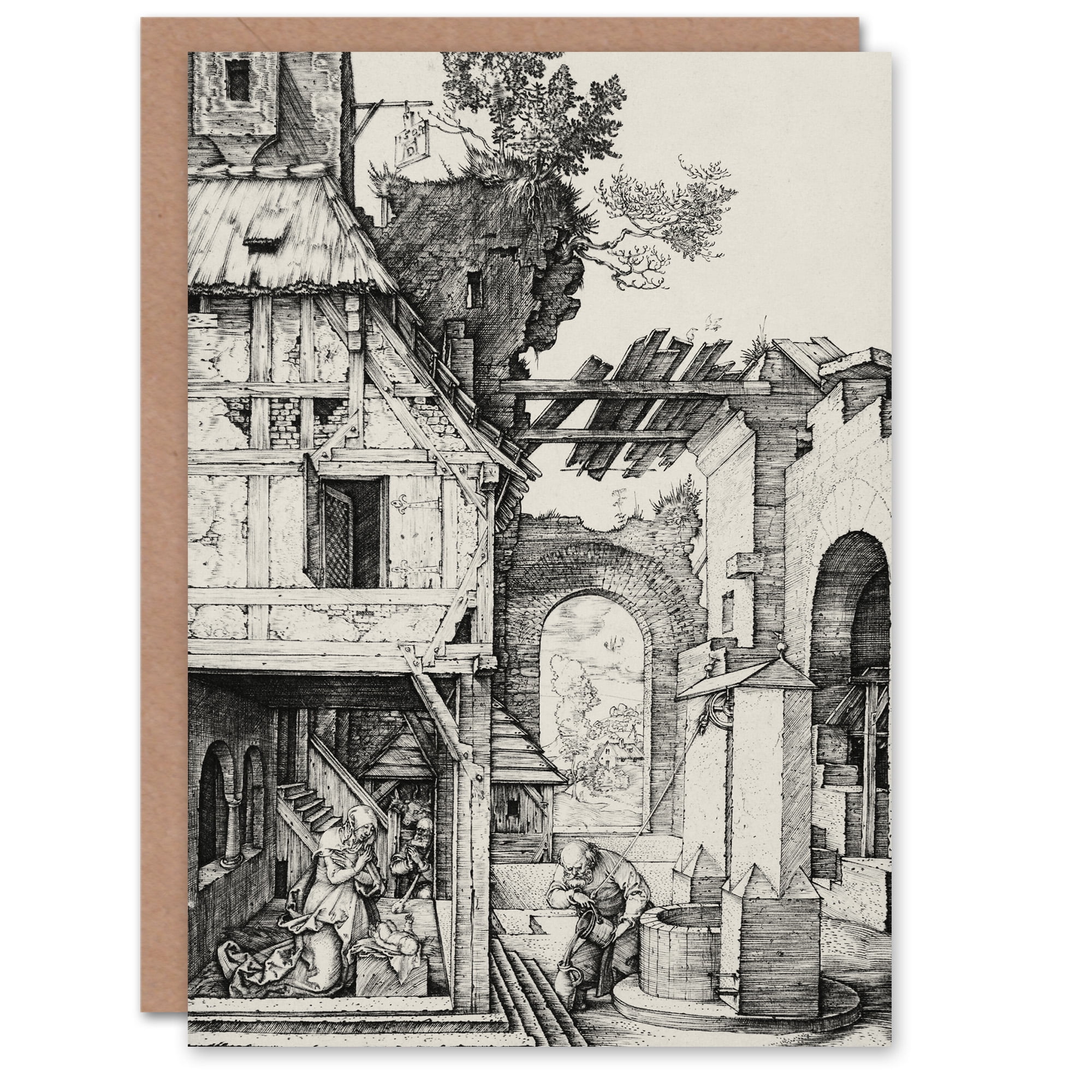 Albrecht Durer Art Card The Nativity Birth of Jesus Christ - Walmart.com