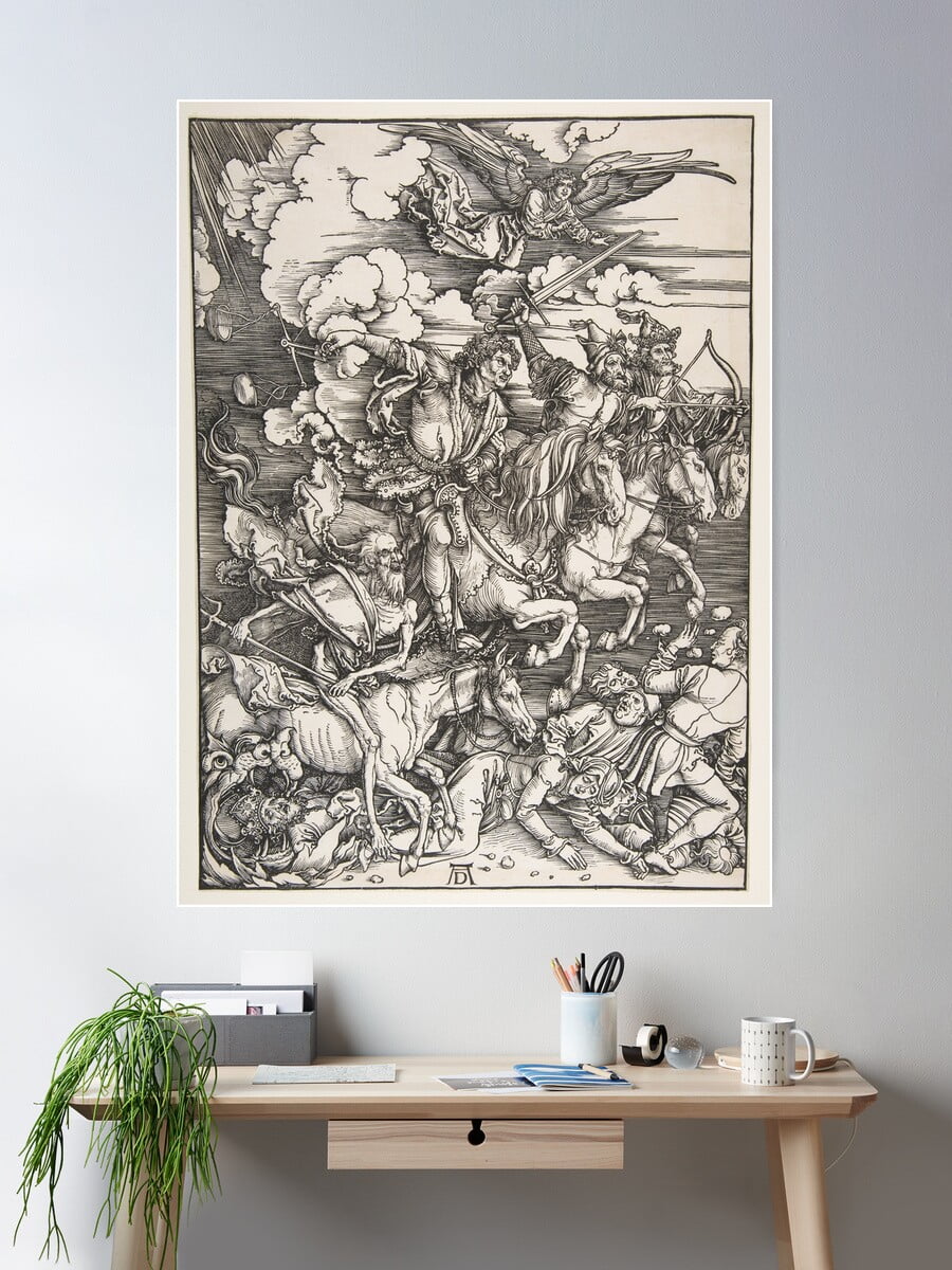 Albrecht Durer Four Horsemen Of The Apocalypse Poster Wall Art, Modern ...
