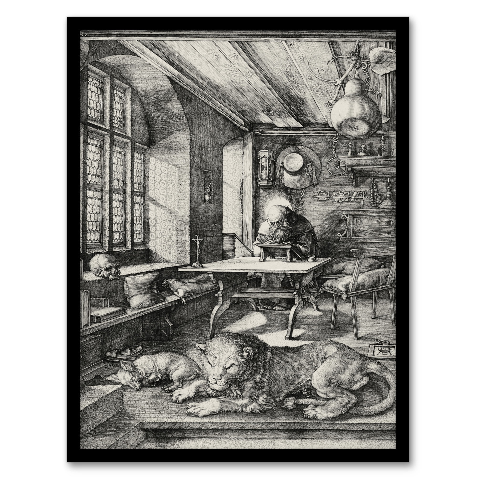 Albrecht Durer Saint Jerome in His Study Framed Wall Art Picture Print ...