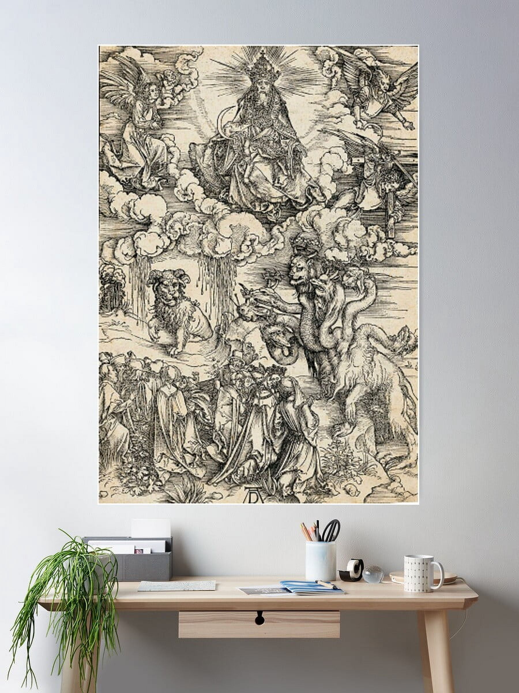 Albrecht Durer The Beast With Two Horns Poster Wall Art Modern Wall ...