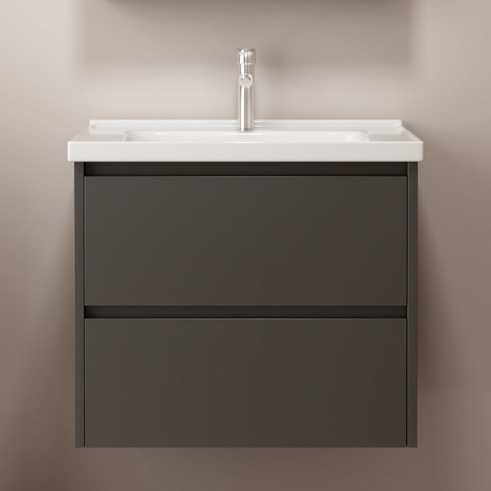 Albriya 24" Wall Mounted Bathroom Vanity, Floating Vanity with Sink ...