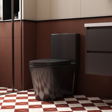 Woodbridge T-0001 , Dual Flush Elongated One Piece Toilet with Soft ...