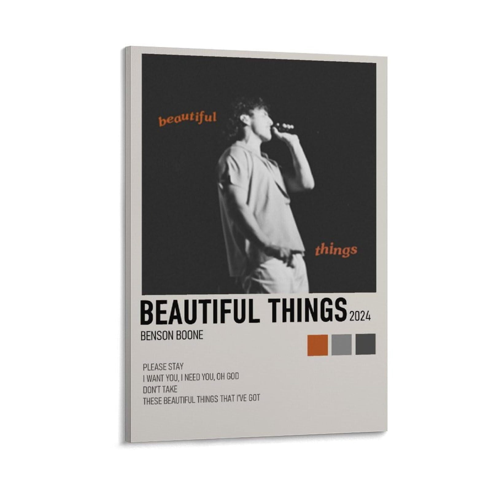 Album Benson Boone Beautiful Things Song Poster Canvas Wall Art Posters ...
