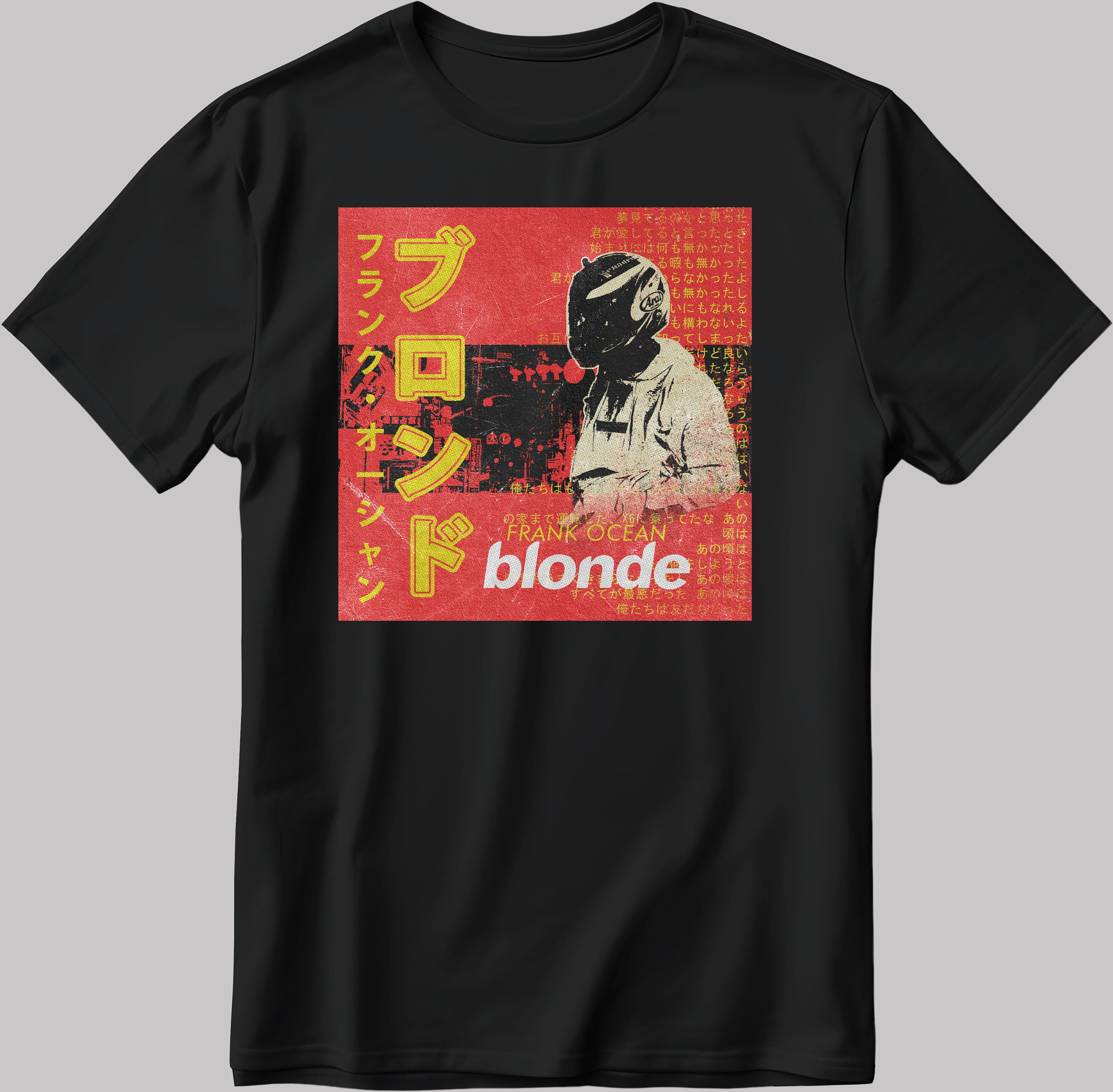 Album Cover Frank Ocean Blonde Short Sleeve White-Black Men's / Women's ...