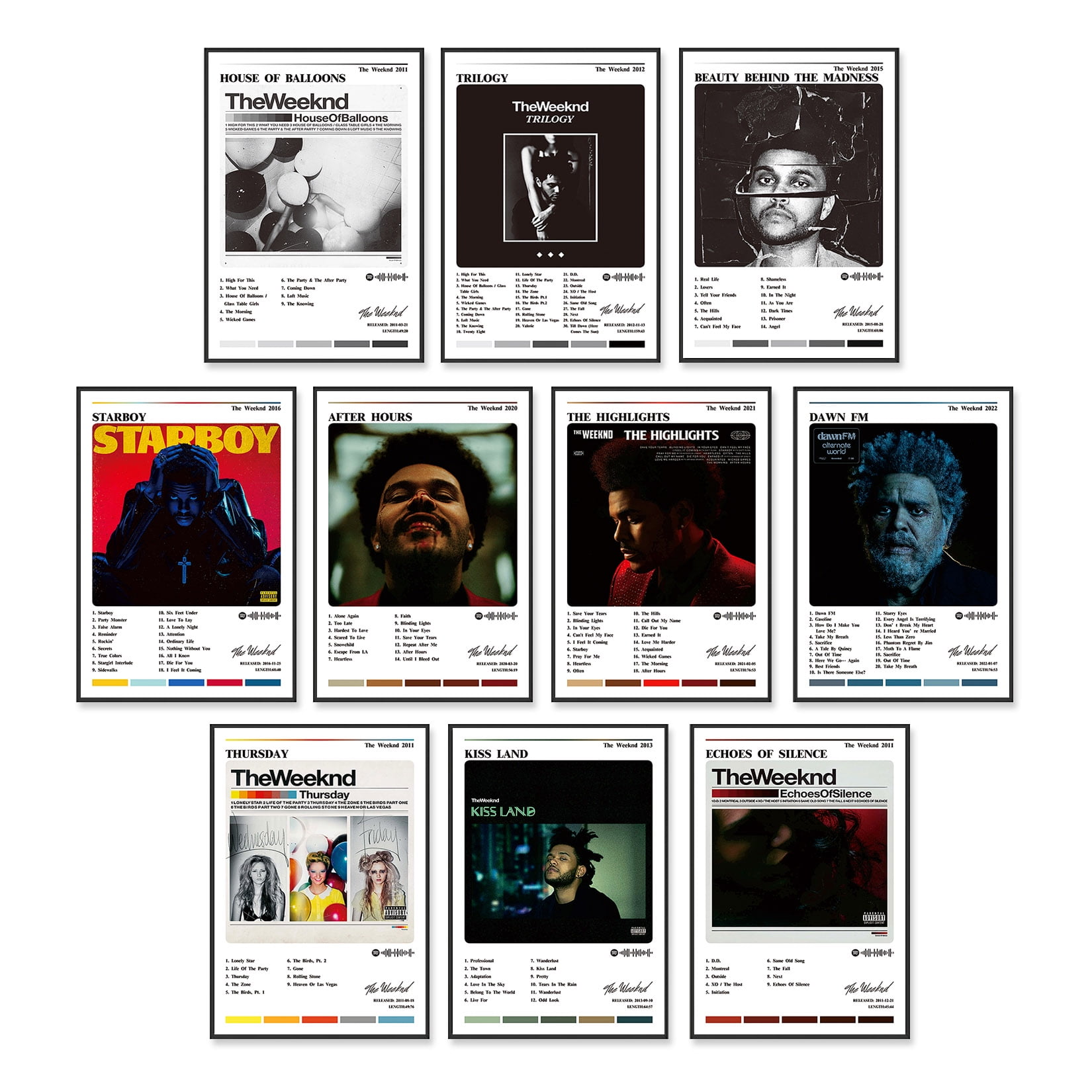 Album Cover Posters (10 Pcs 8x12 inch) Paper Prints Unframed Poster ...