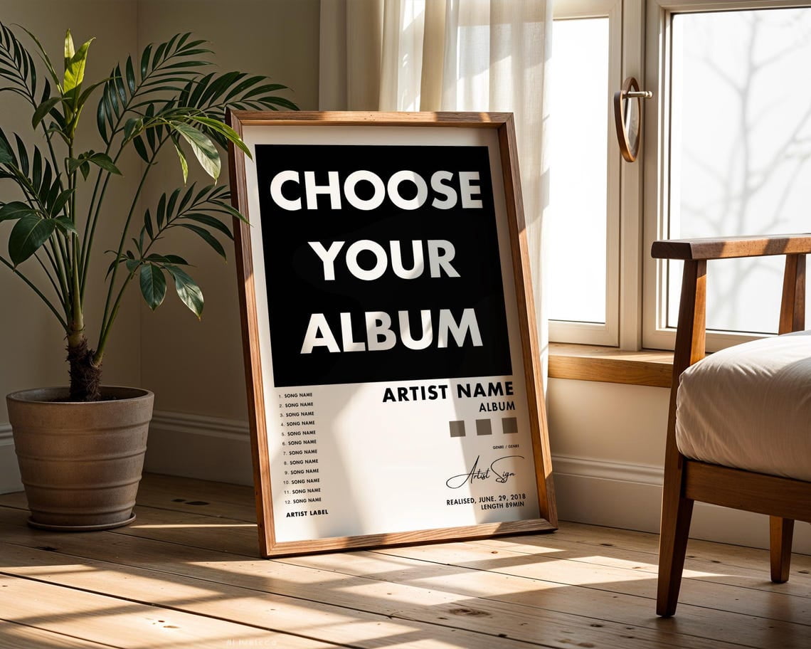 Album Music Wall Art Song Tracklist Home Decor - Walmart.com