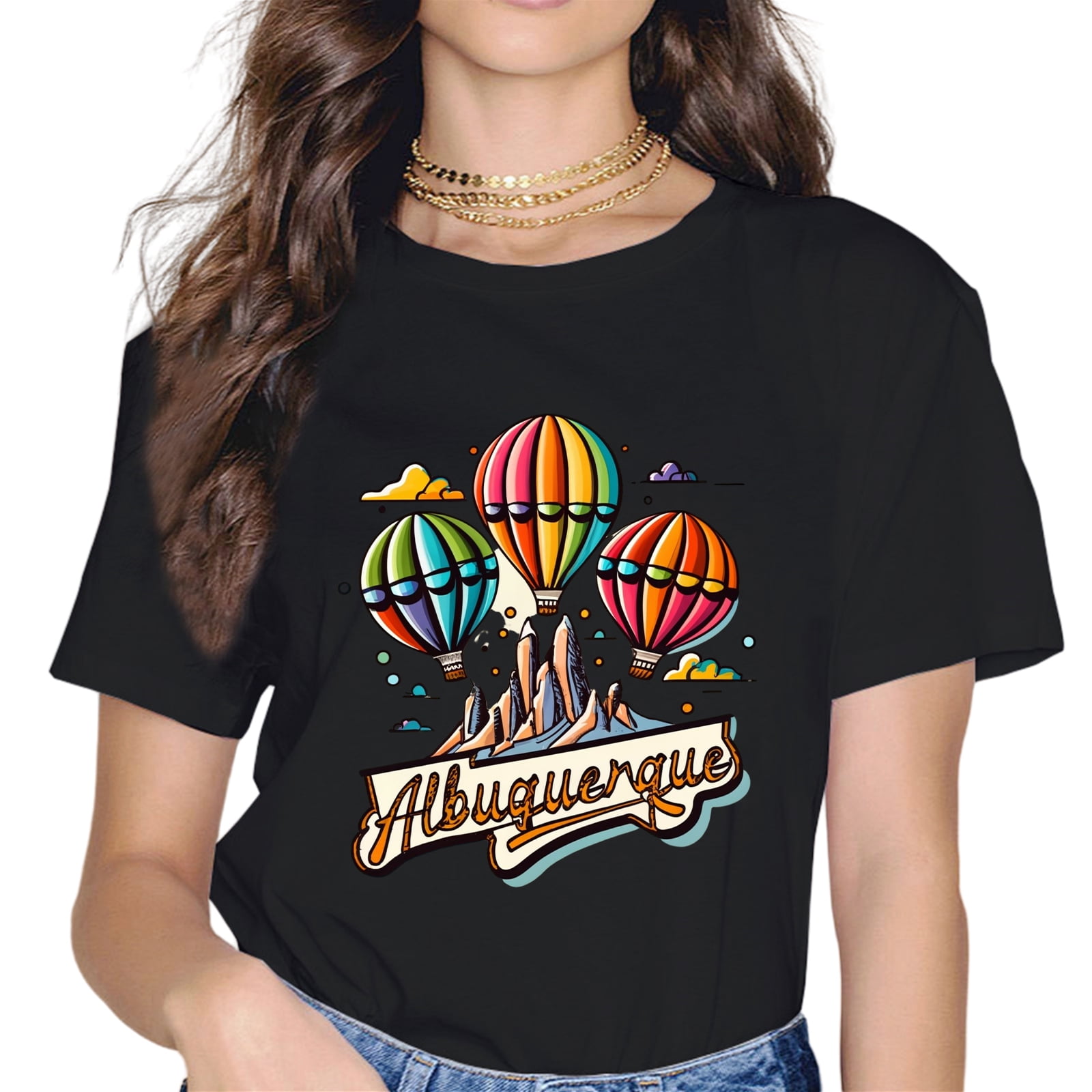 Albuquerque Balloon New Mexico Party Hot Air Balloon T-Shirt - Walmart.com