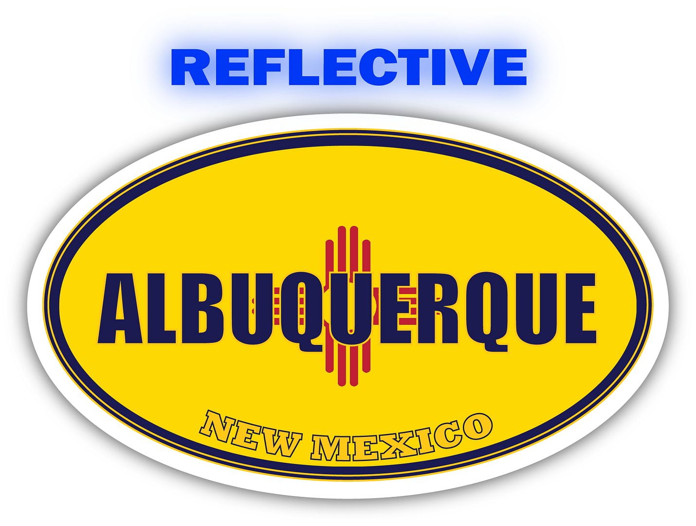 Albuquerque City New Mexico State Flag | NM Flag Bernalillo County Oval ...