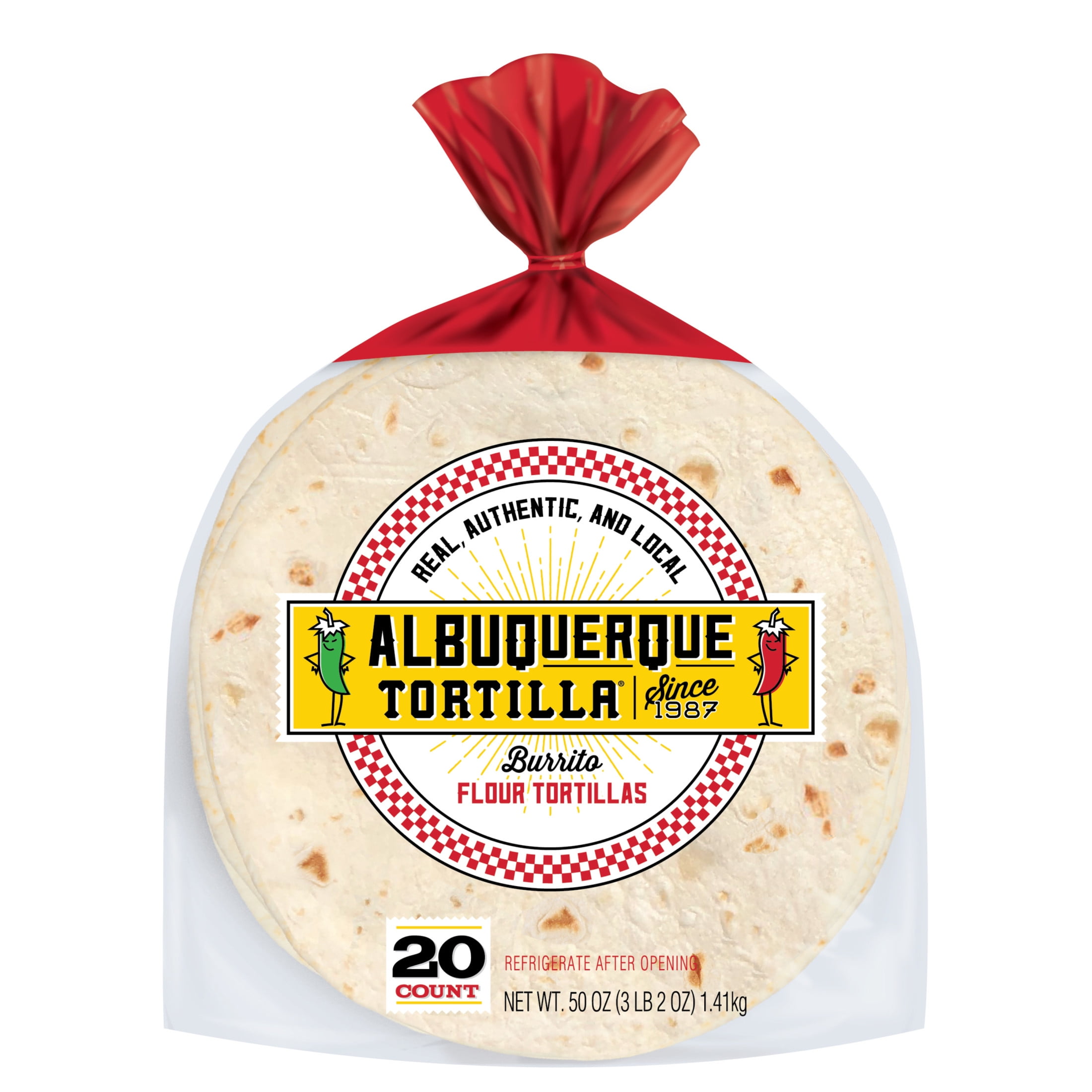 Albuquerque Flour Tortillas, Burrito Size, 20 Count - Walmart.com