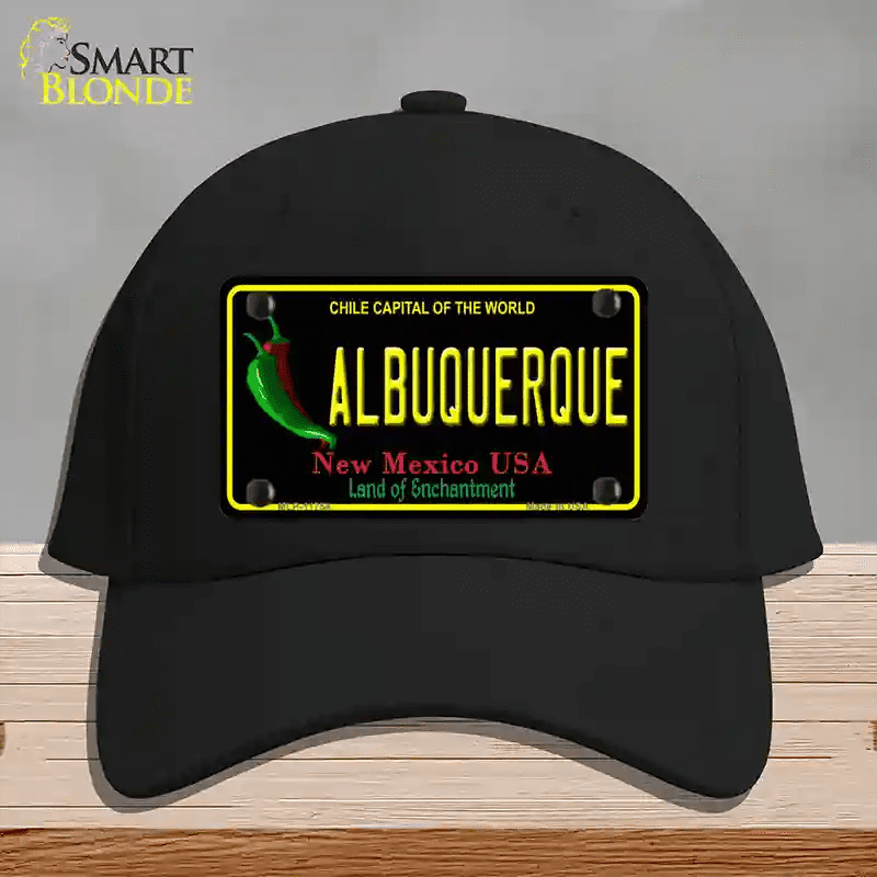 Albuquerque New Mexico Black State Novelty License Plate Hat Cotton ...