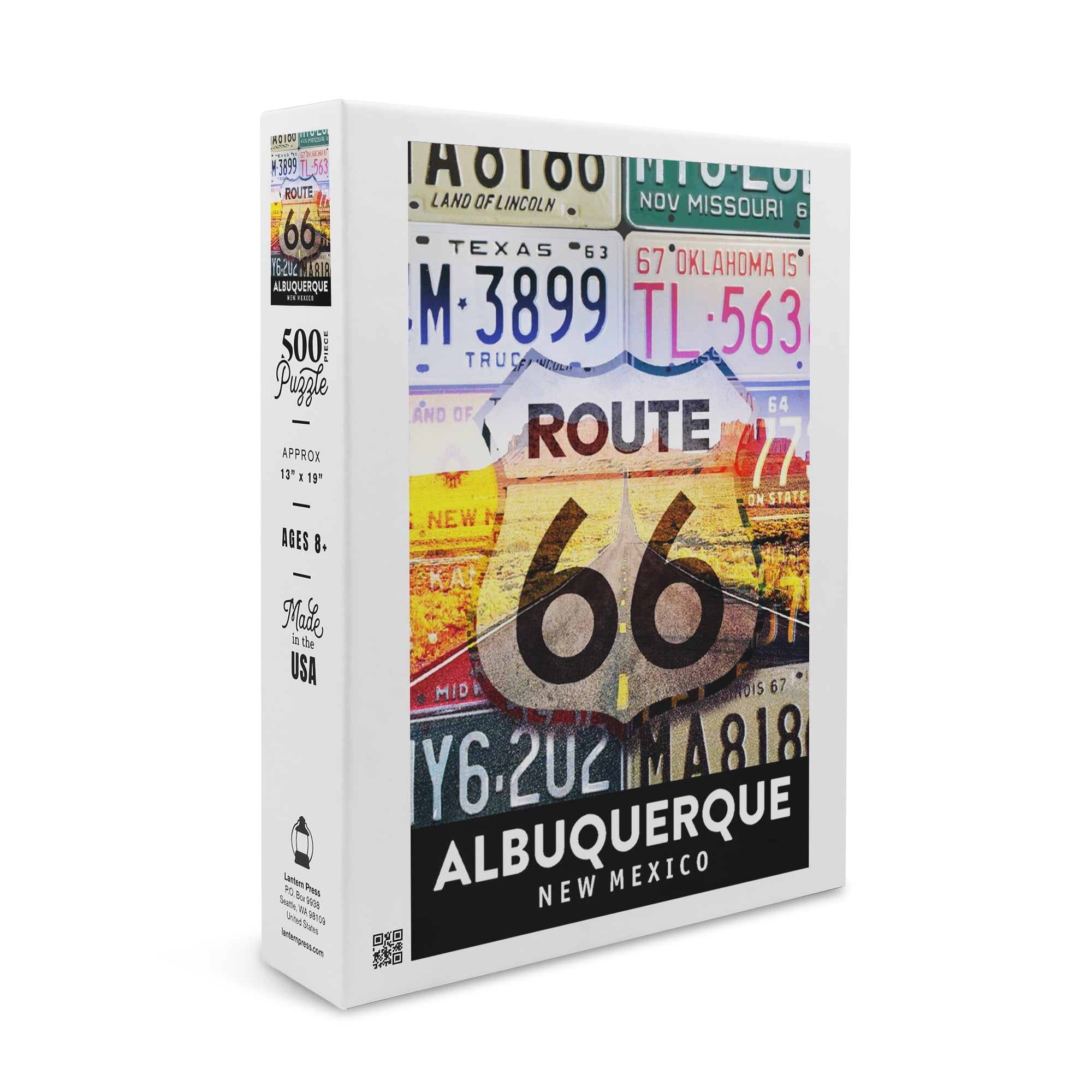 Albuquerque, New Mexico, Route 66, License Plates (19x27 inches ...