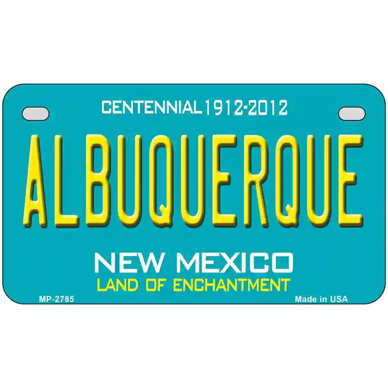 Albuquerque New Mexico Teal Novelty Metal License Plate 7" x 4 ...