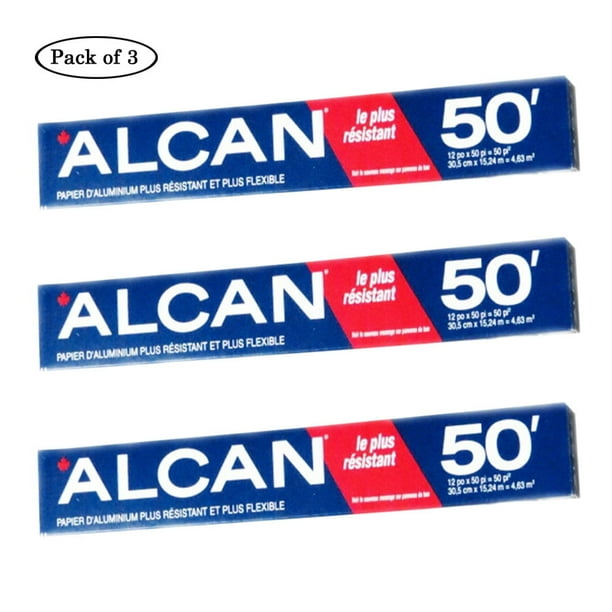 Alcan Aluminum Foil (50 Sq.Ft.) (Pack of 3) - Walmart Business Supplies