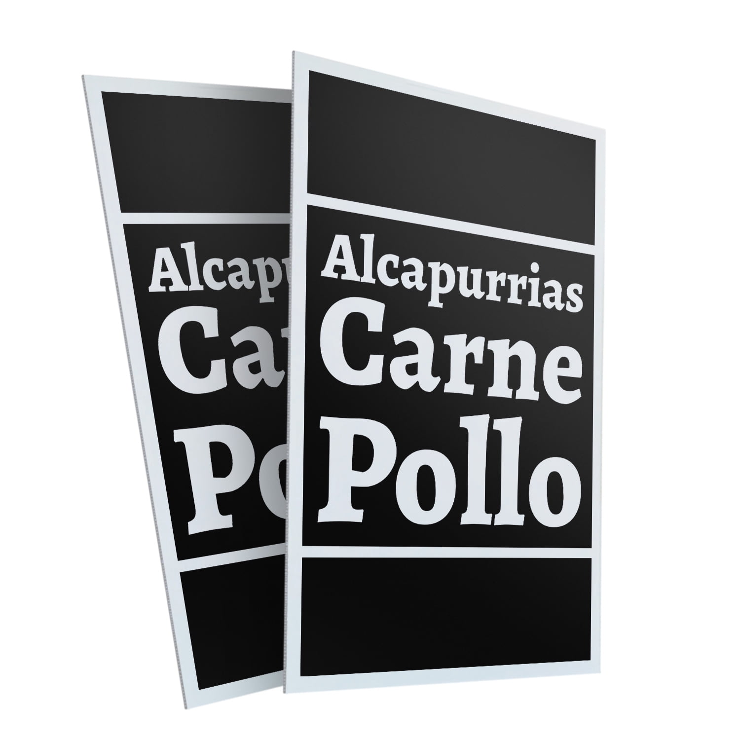 Alcapurrias Carne Pollo (2-Pack) 24 Inch x 36 Inch Plastic Signs | Sign ...