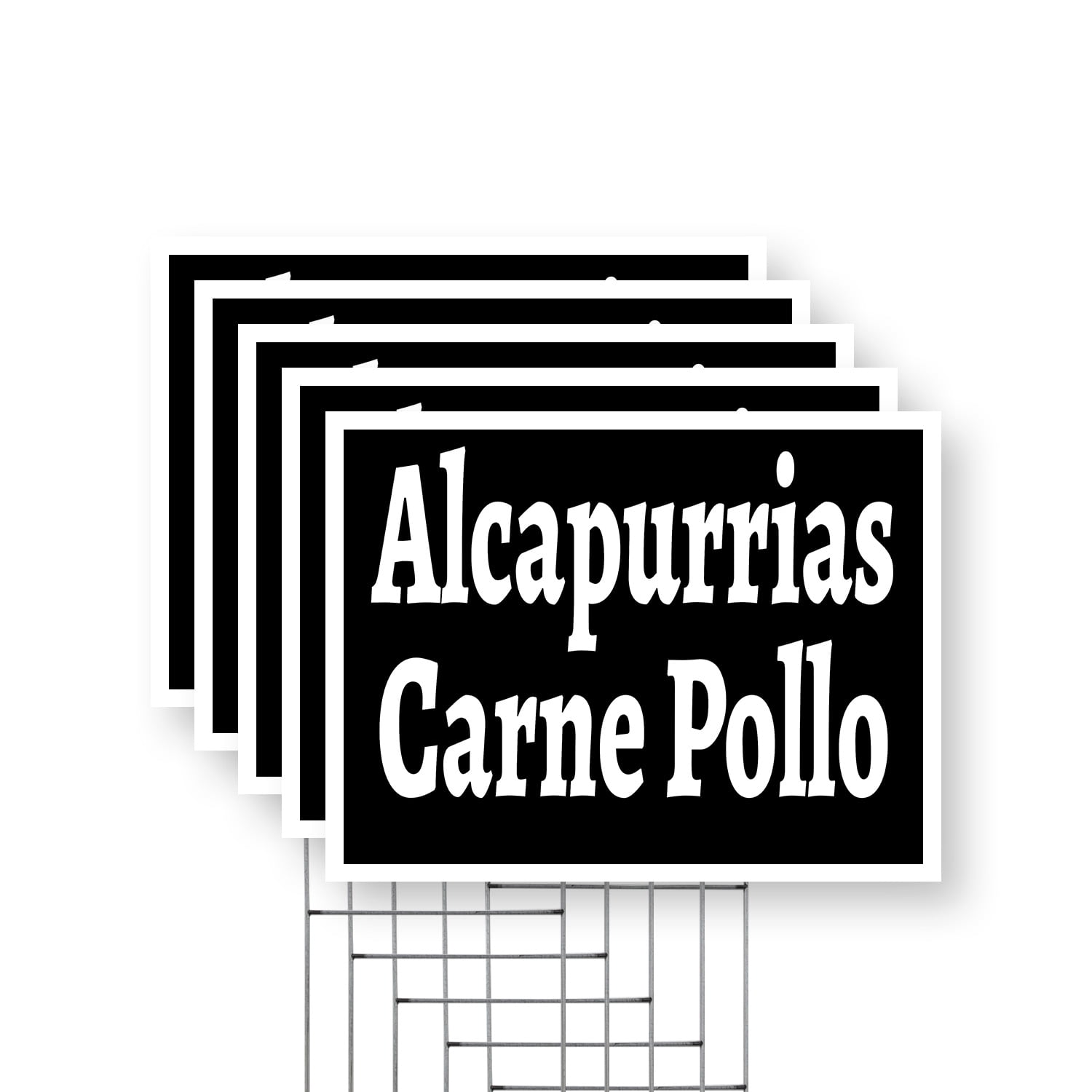 Alcapurrias Carne Pollo Yard Sign 5 Pack of 18 Inch x 24 Inch Single ...