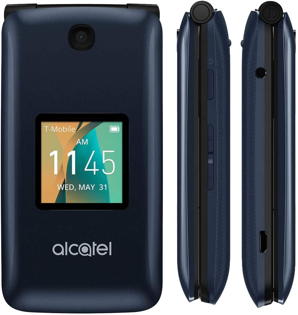 Alcatel Go Flip 4044W - 4GB, Blue, 4GLTE, T-Mobile GSM Unlocked, 2MP ...