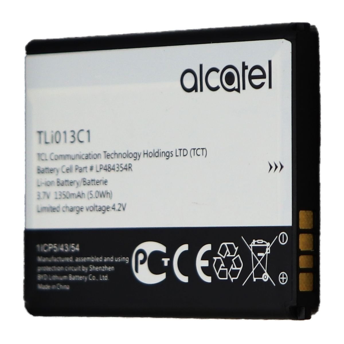 Alcatel OEM Rechargeable Battery, 3.7V, 1350mAh, Model TLi013C1, Black ...