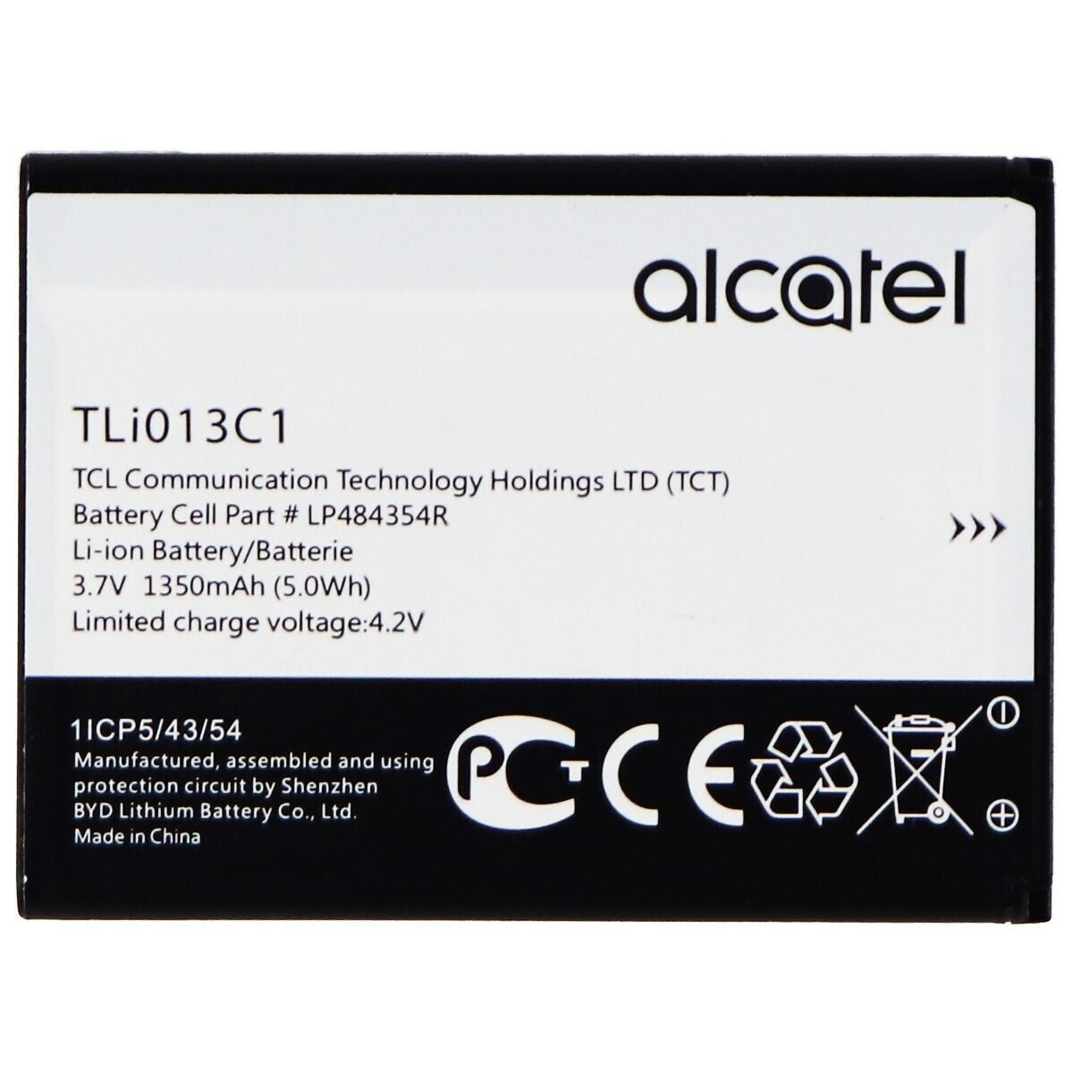 Alcatel OEM Rechargeable Battery (TLi013C1) 1ICP5/43/54 - Walmart.com