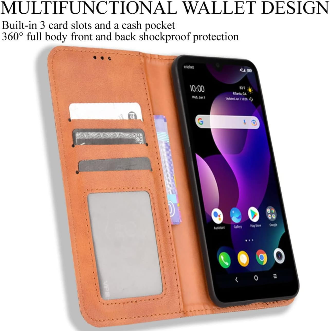 Alcatel TCL 30 Z T602DL Case, TCL 30 LE Case, Retro PU Leather Magnetic ...