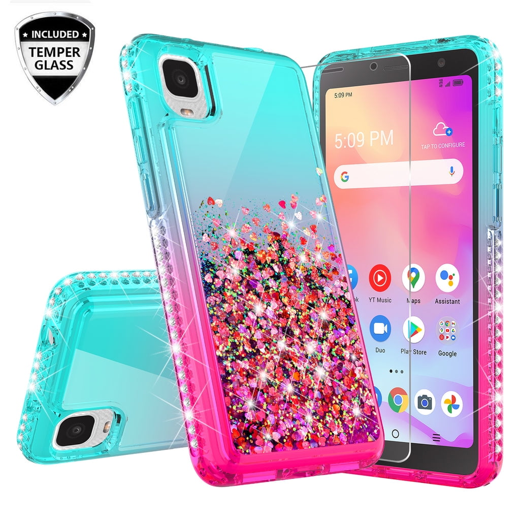 Alcatel TCL Ion Z T501L T501C Case Liquid Quicksand Glitter Cute Phone ...