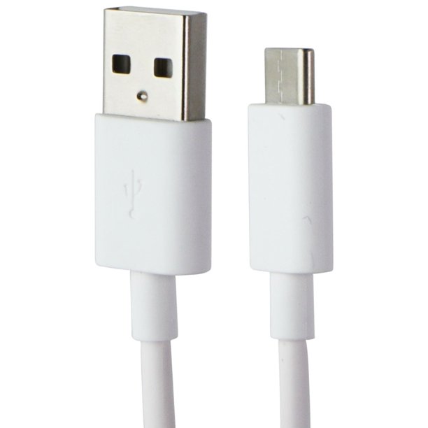 Alcatel USB to USB-C 2.6FT Charge/Sync Cable - White - Walmart Business ...