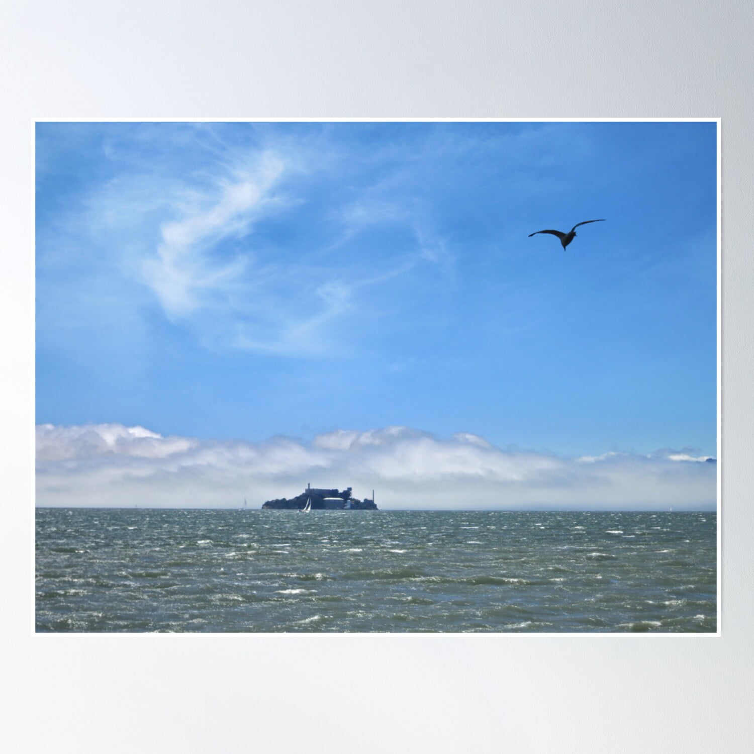 Alcatraz In The Afternoon Poster Wall Art, Modern Wall Decor, 16x24 ...