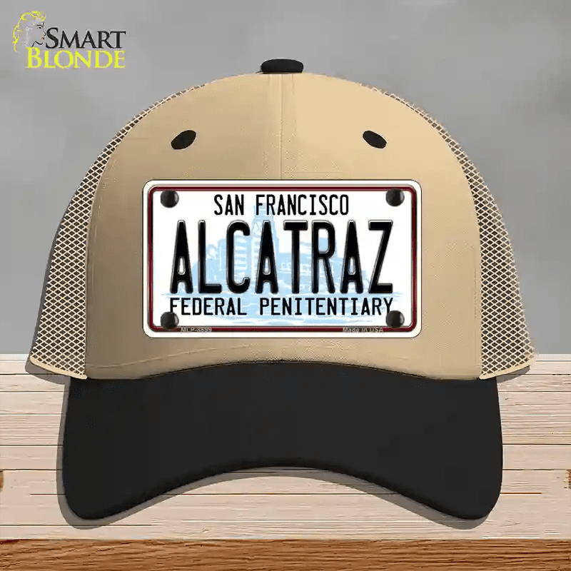 Alcatraz Novelty License Plate Hat Mesh Khaki|Black - Walmart.com