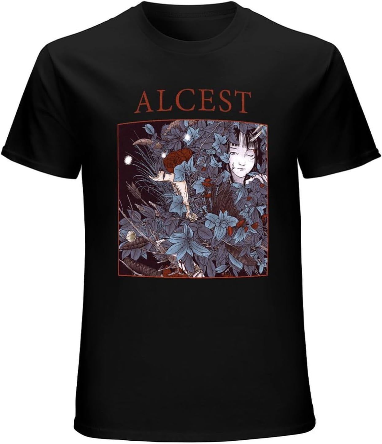Alcest Band Tour Poster Men's T-Shirts Graphic Short Sleeve Tee Tops T ...
