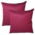 Alchemic Living Set of 2 Berry Red Luxurious Dupioni Art Slub Silk ...