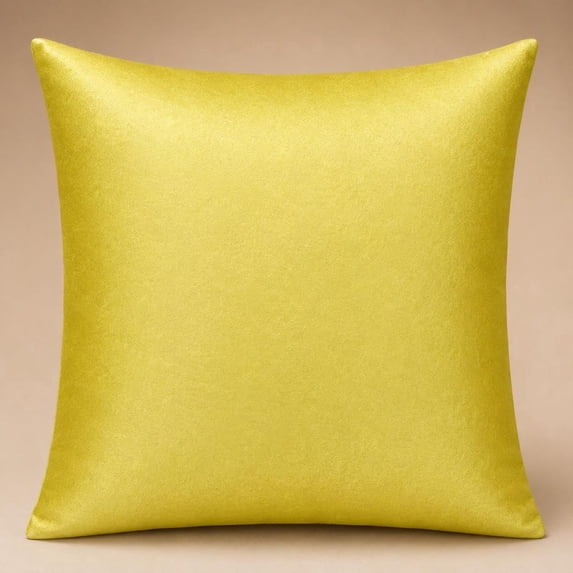 Alchemic Living Set of 2 Butter YellowLuxurious Soft Silky Satin ...