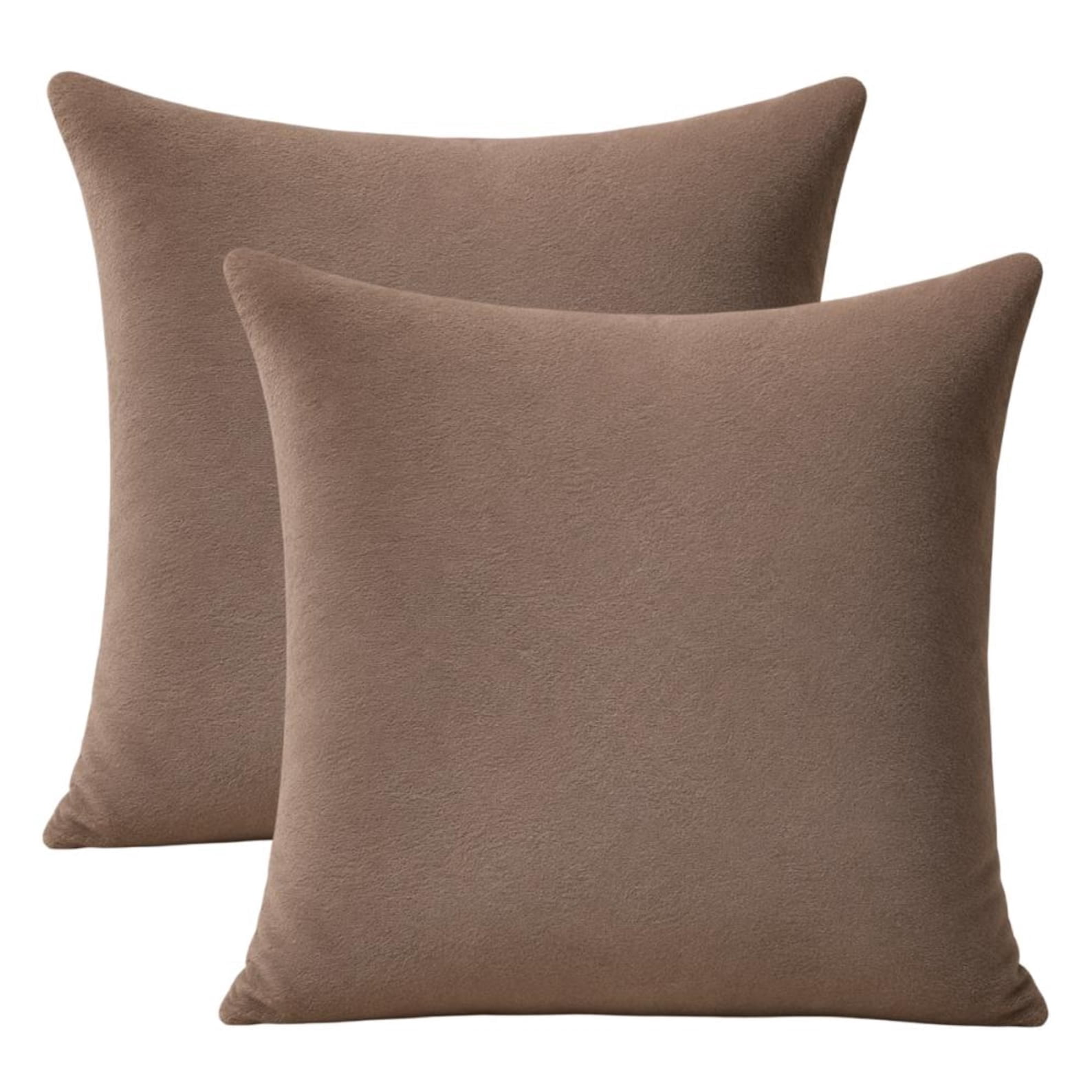 Alchemic Living Set of 2 Camel Beige Luxurious Soft Velvet Rectangle ...
